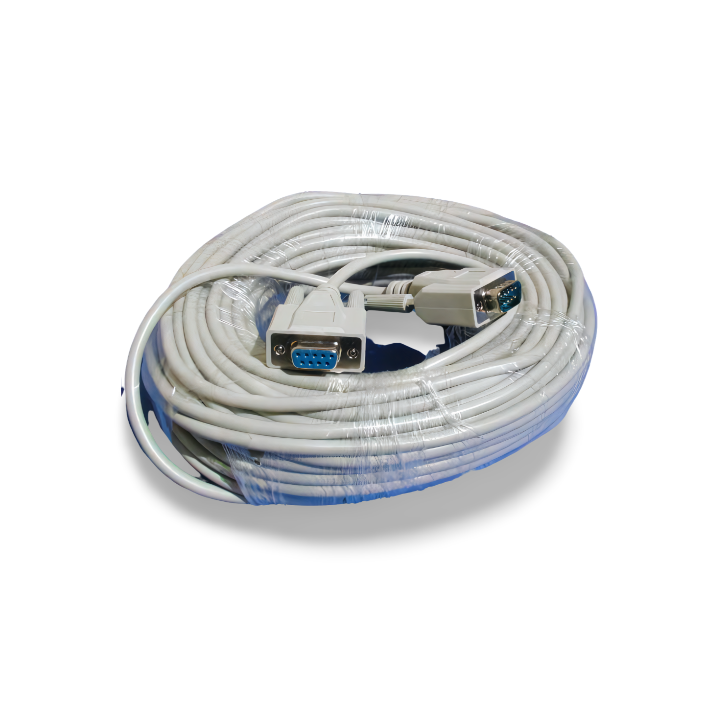 100ft DB9 Male to DB9 Female Serial Cable Extension - Beige ...