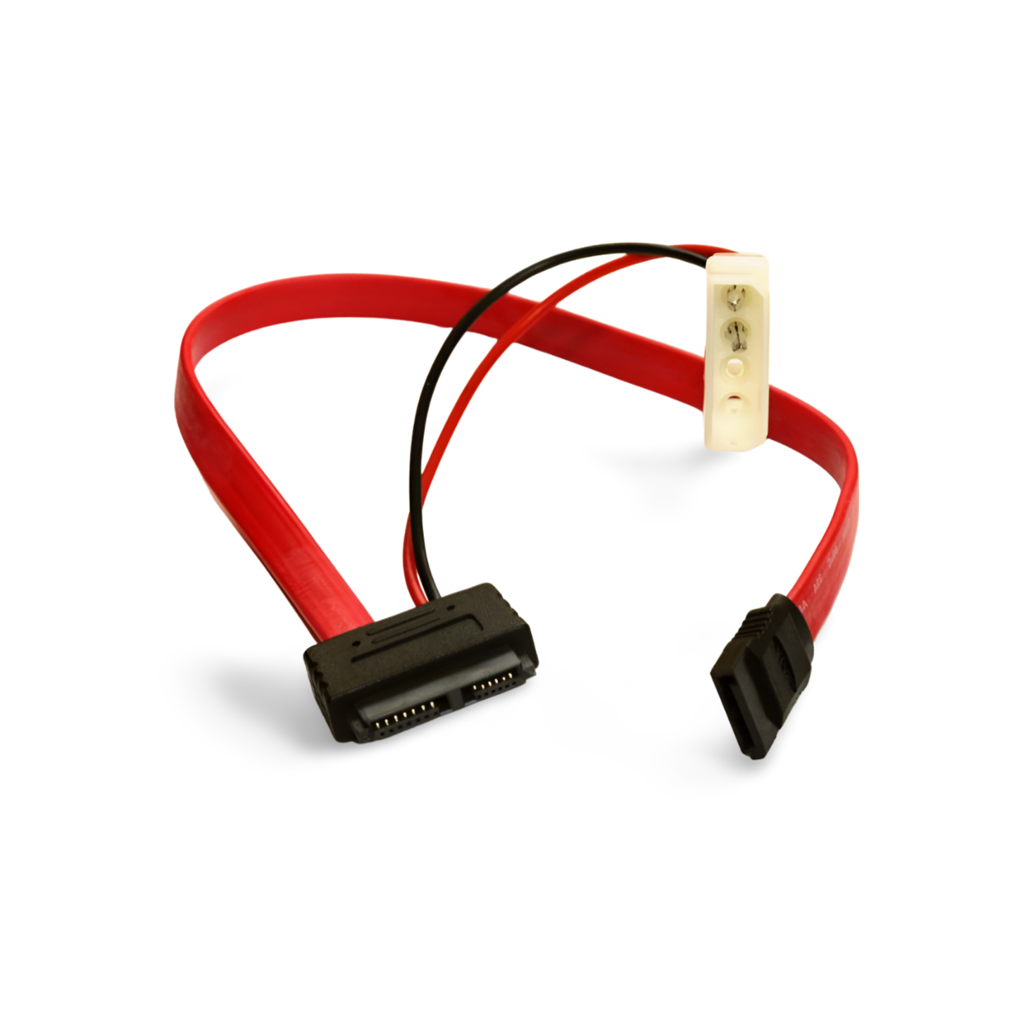 1ft Mini Micro SATA SlimLINE Cable - Red | SolutionCables.com