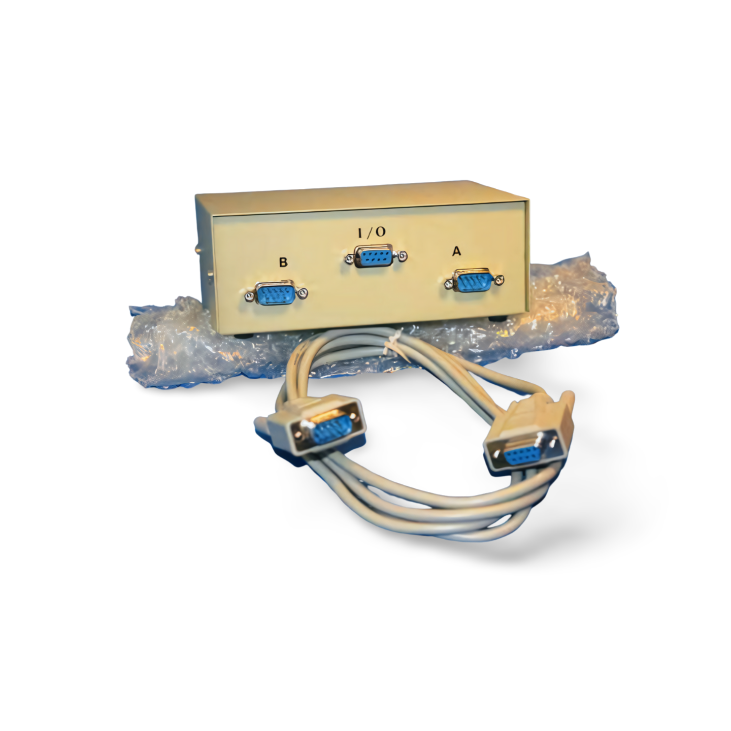 2 DB9 Male Serial Device to 1 DB9 Female Serial Port Switch with Cable ...