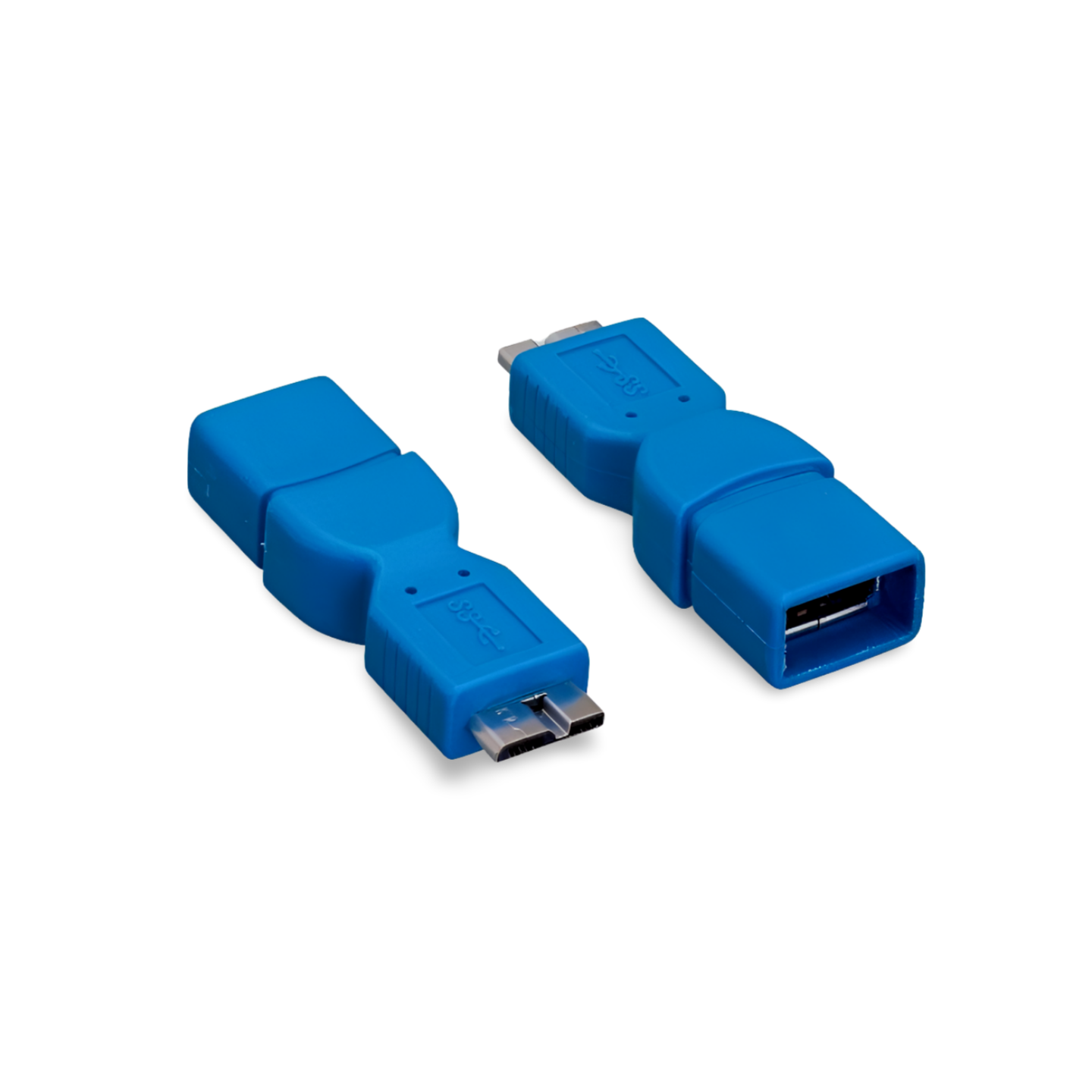 4in MicroUSB 3.0 A Male to USB A Female 3.0 Adapter - Blue ...