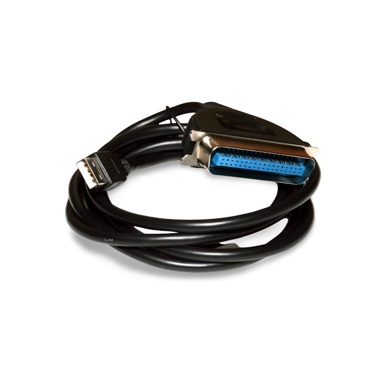 5ft USB to Parallel IEEE 1284 Printer Cable - Black | SolutionCables.com