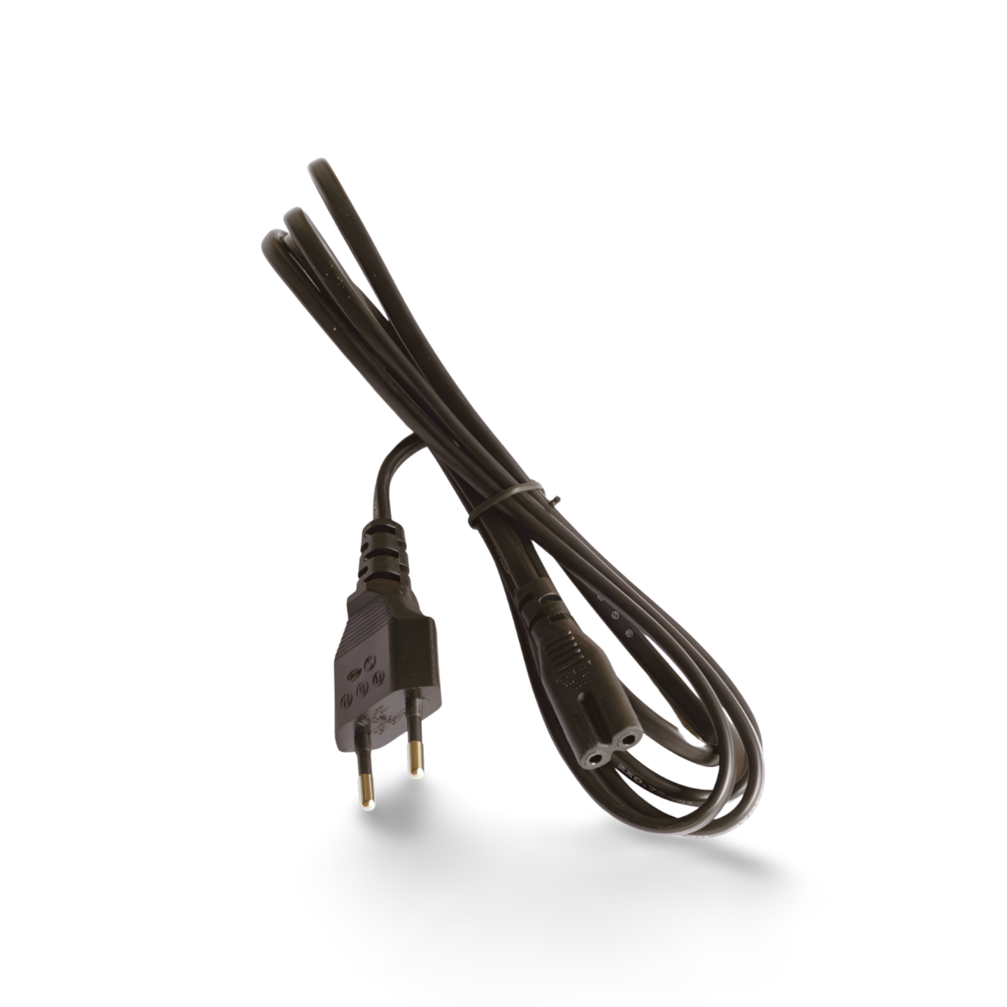6ft EURO Power Cord Two Wire Binocular - Black | SolutionCables.com
