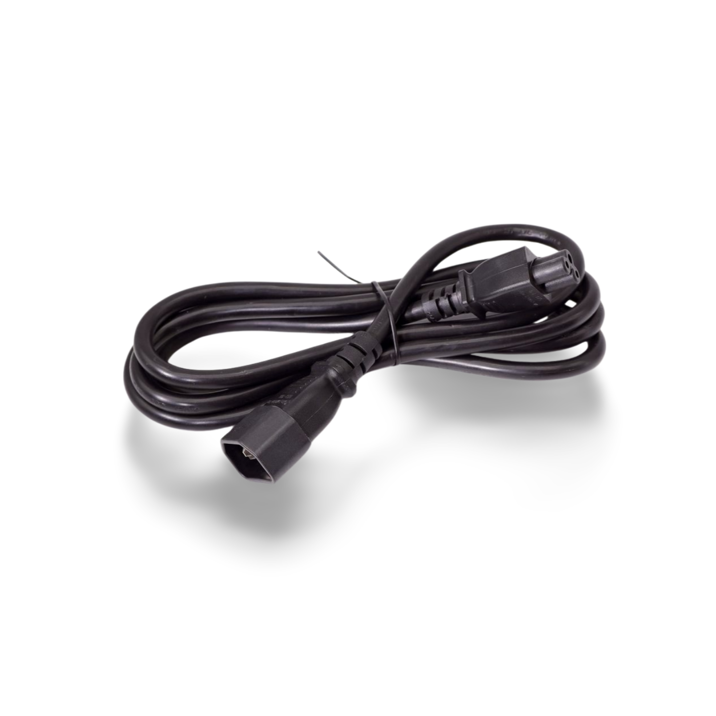 6ft IEC C14 to C5 18 3 SJT Power Cord - Black | SolutionCables.com