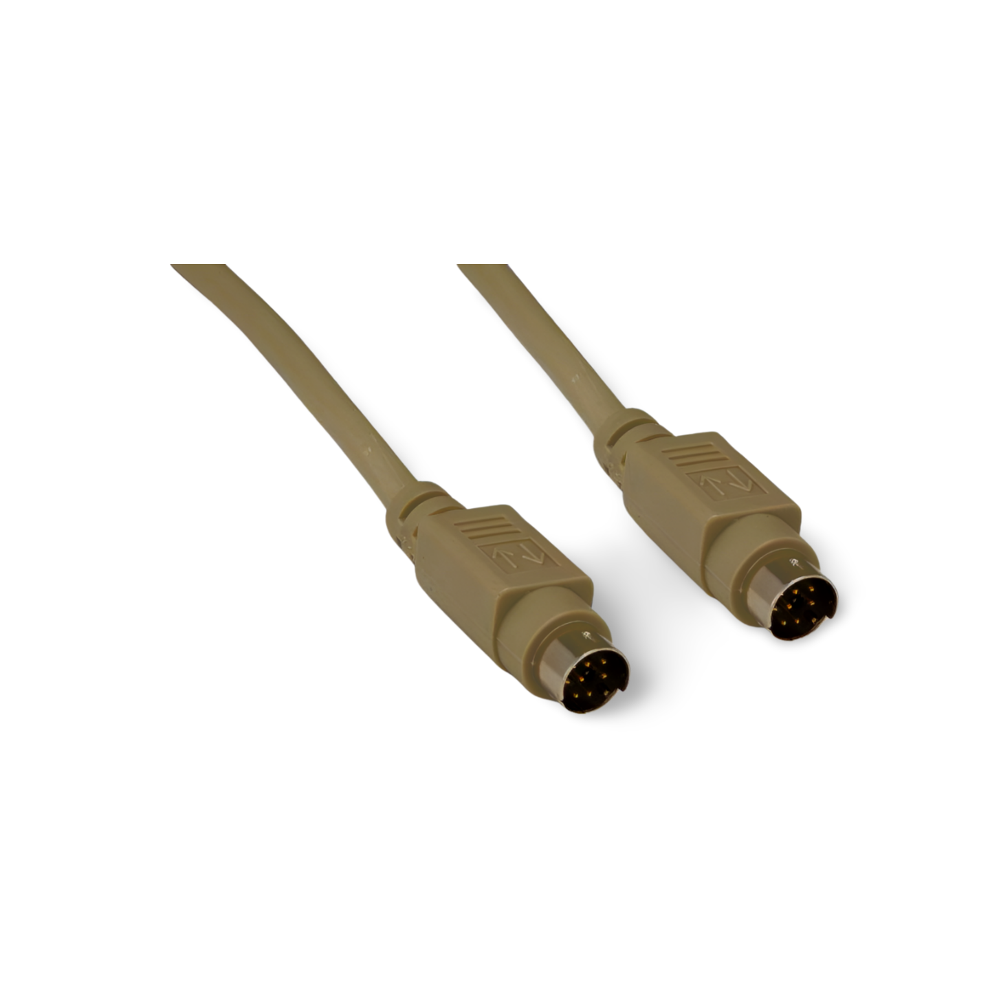 6ft Mini DIN 8 Pin Male to Mini DIN 8 Pin Male Cable - Beige ...