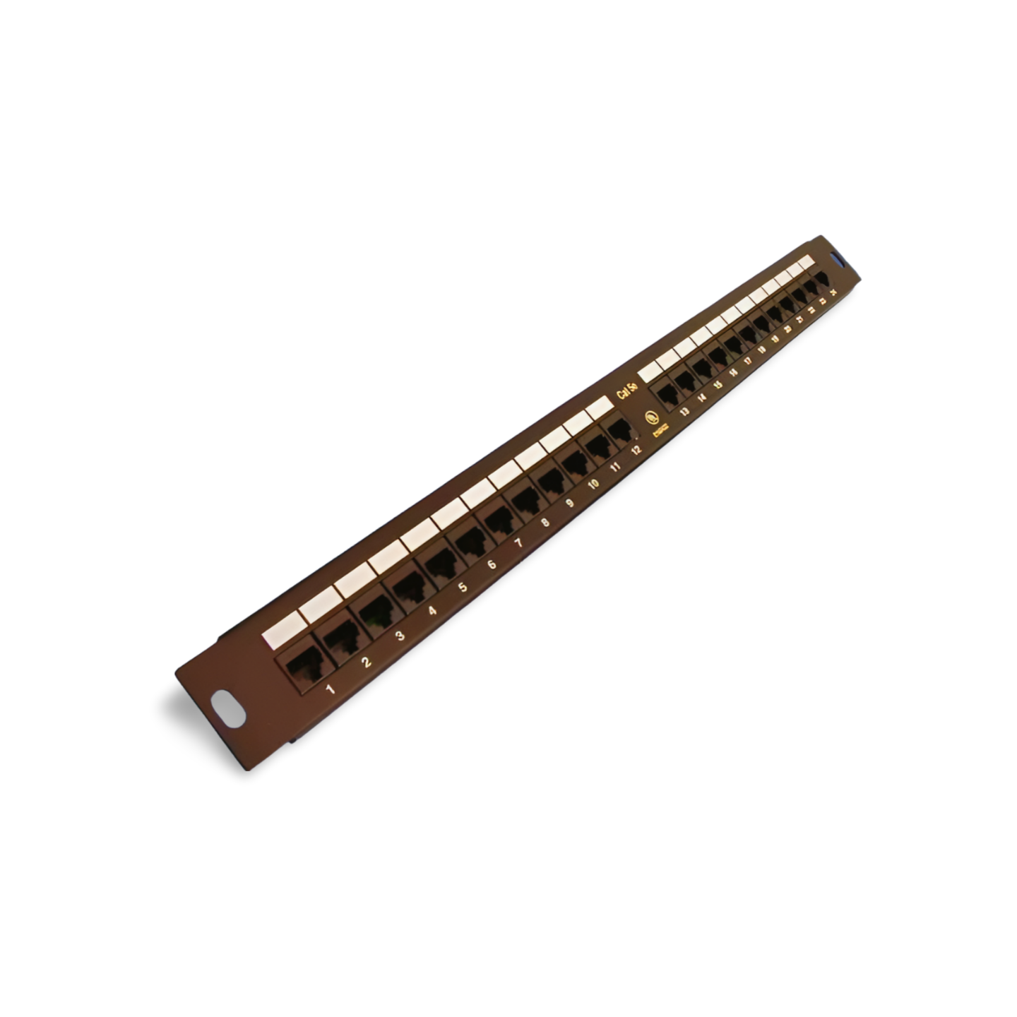 Cat5e Patch Panel 24 Port - Black | SolutionCables.com
