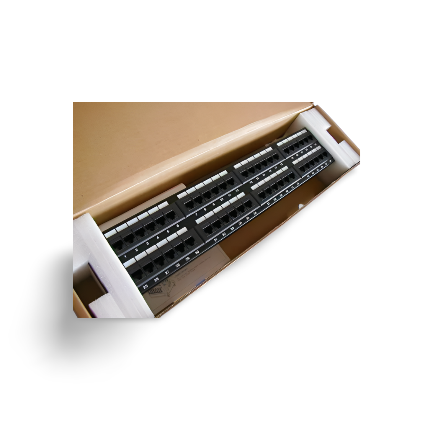 Cat5e Patch Panel 48 Port - Black | SolutionCables.com