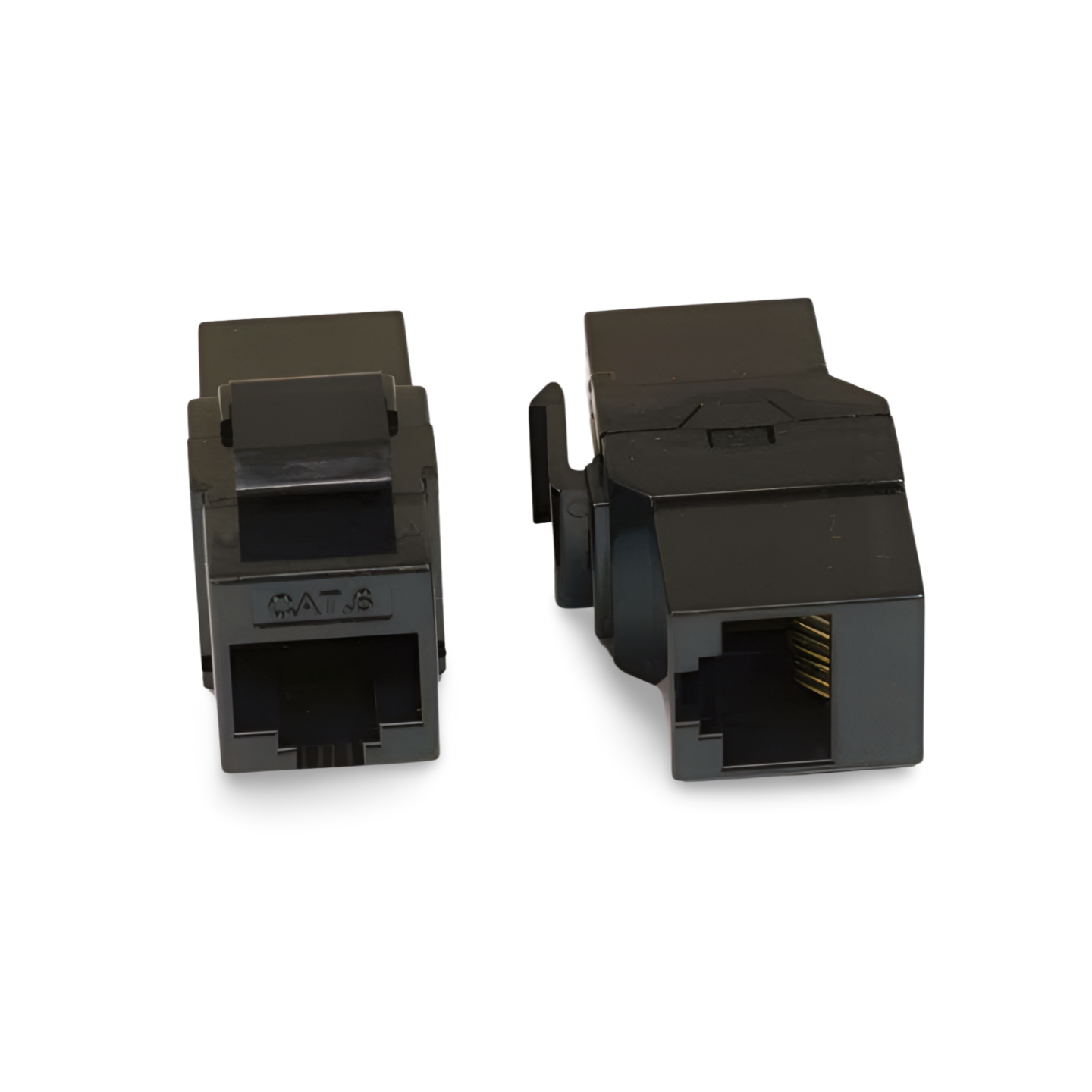 Cat6 Keystone Jack Pass Through Cat6a Adapter Coupler - Black ...