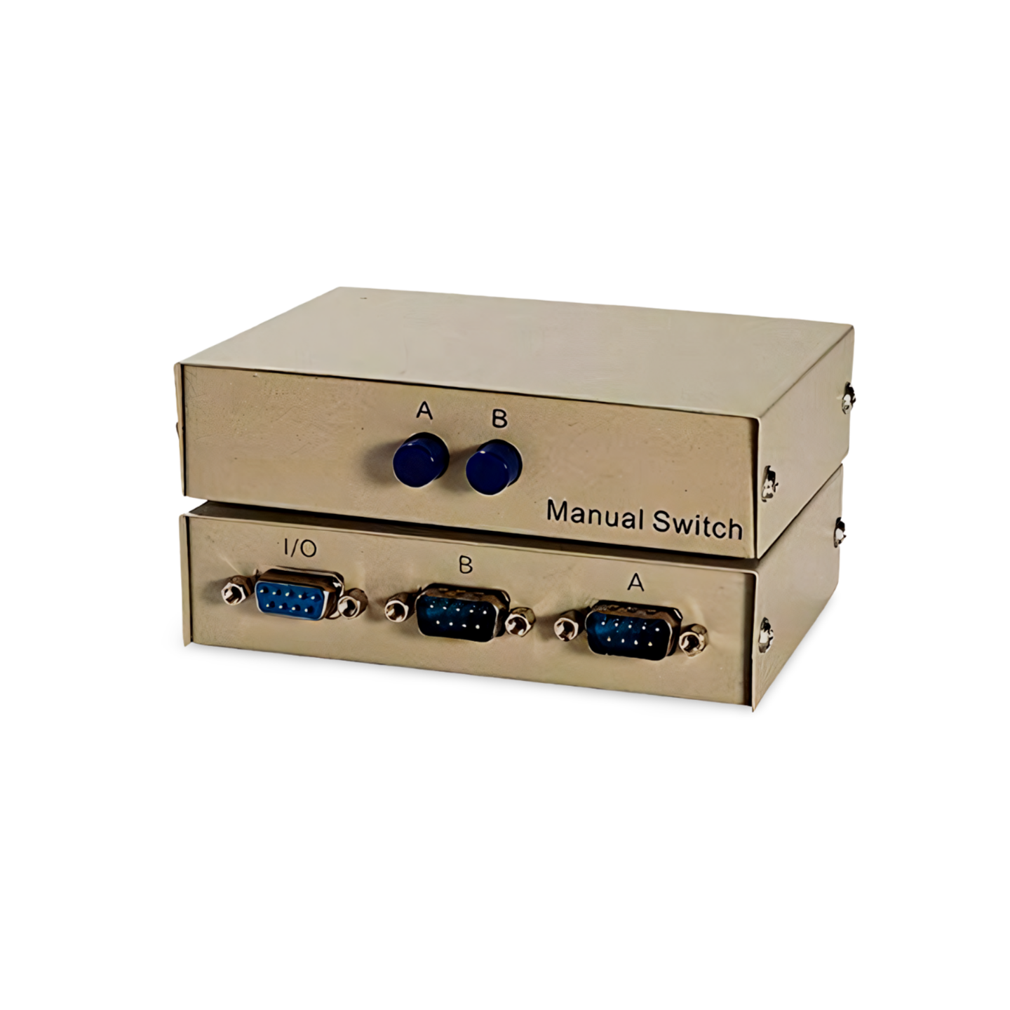 DB9 AB 2 Male 1 Female Switch Push Button - Beige | SolutionCables.com