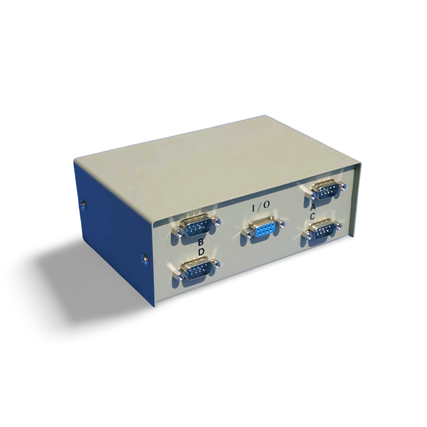 DB9 ABCD Switch 4 Male Ports and 1 Female Port - Beige | SolutionCables.com