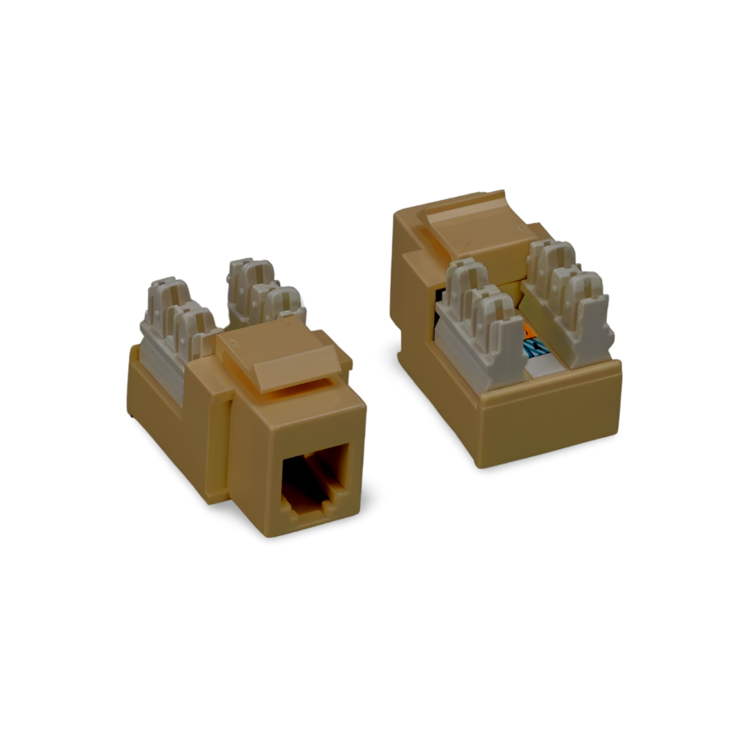 Phone RJ11 RJ12 Keystone Jack - Ivory | SolutionCables.com
