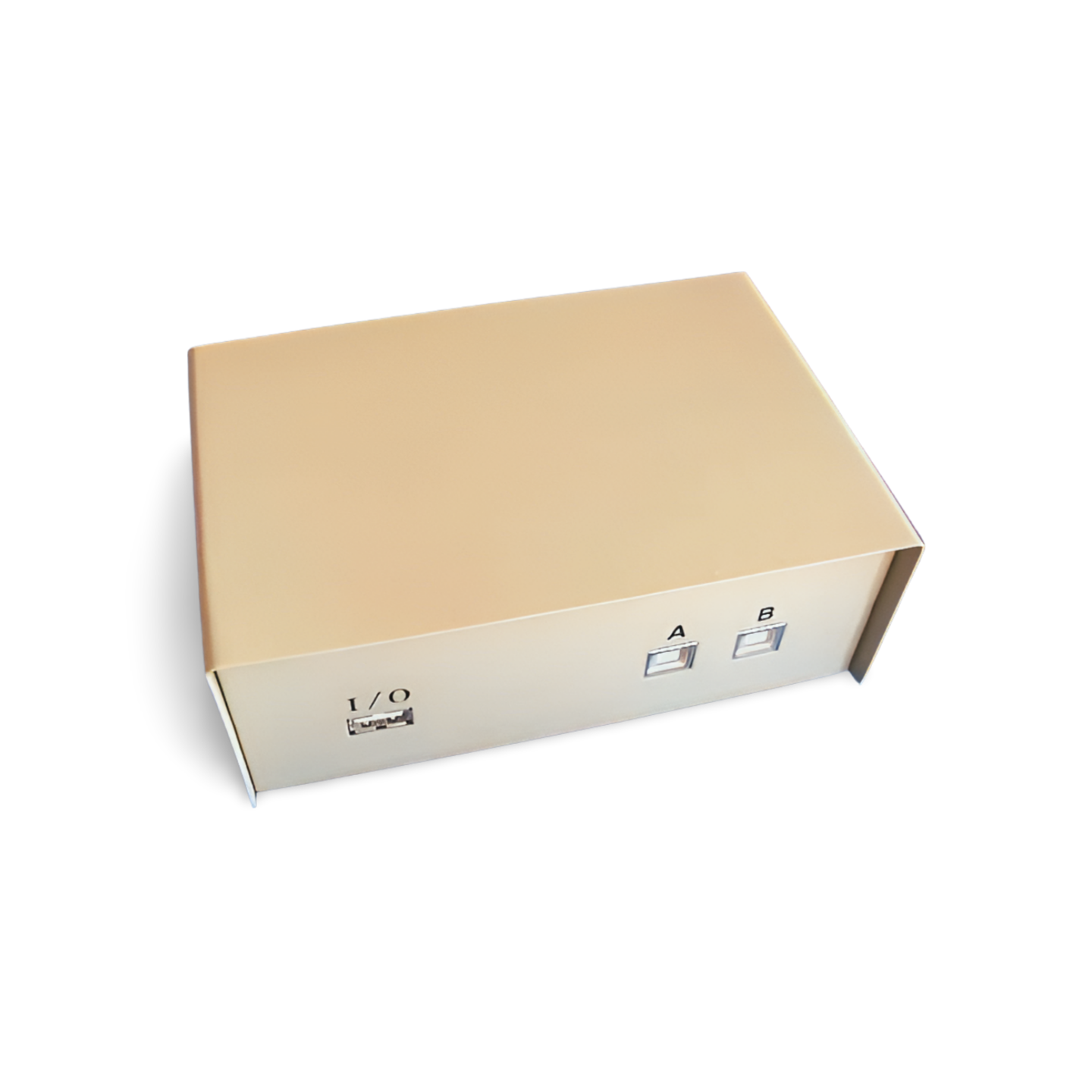 USB Switch Push Button AB 1A-2B - Beige | SolutionCables.com