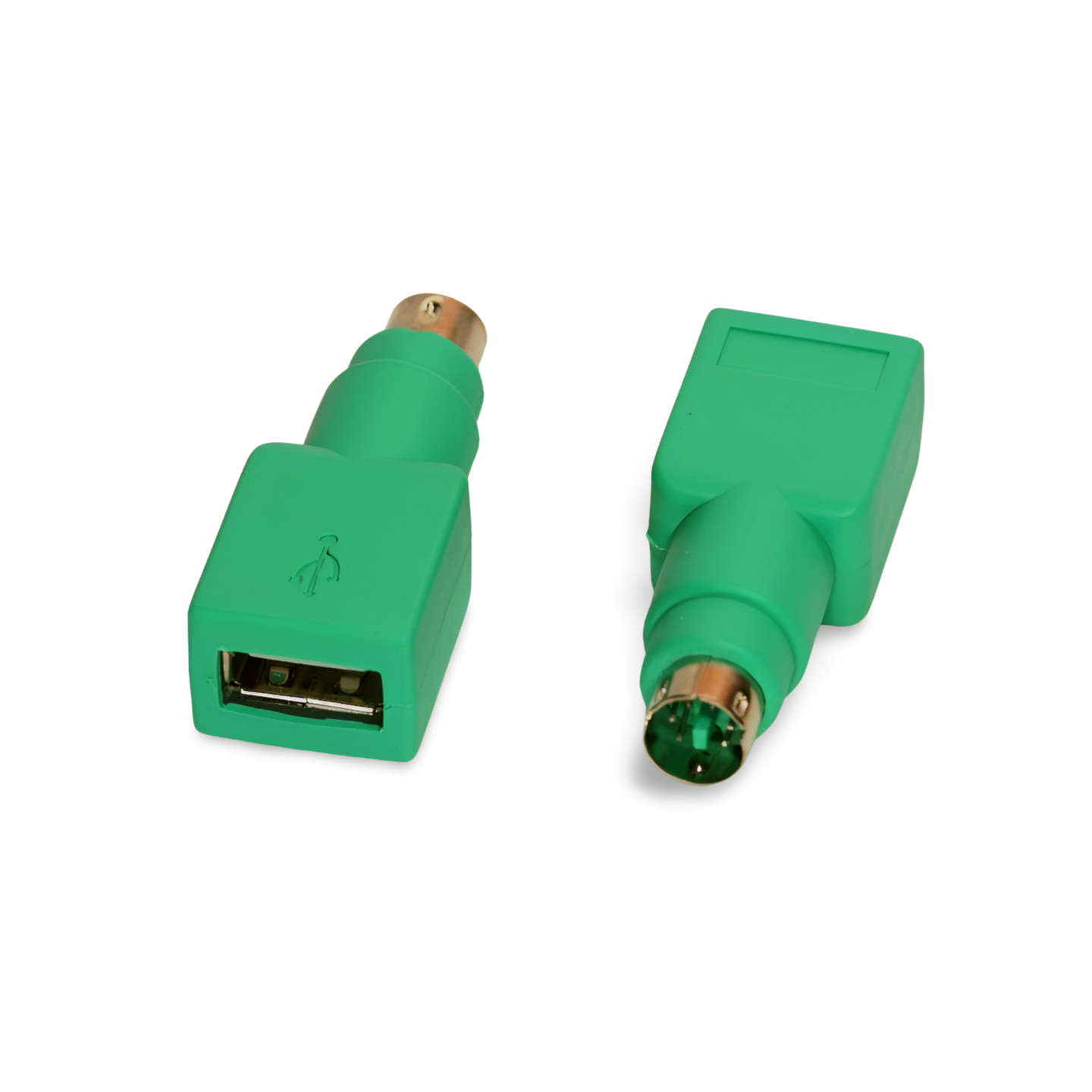 USB Type A Female to PS2 Mini DIN 6 Male Mouse Adapter - Green ...