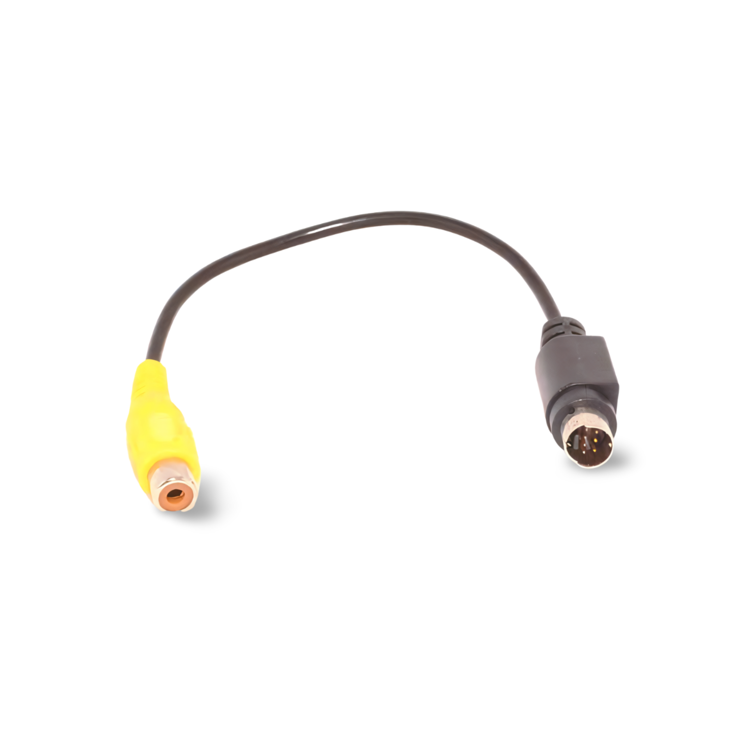 Video Card Mini DIN 7 Standard to RCA Jack Adapter - Black ...